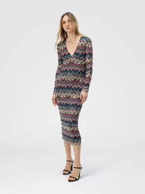 Missoni Midi Dress With Embroidered Lace