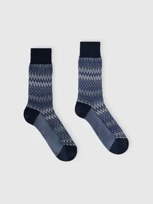 Missoni Mid-length Cotton-blend Zigzag Socks - Multicoloured