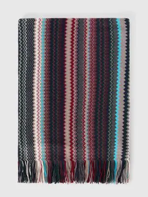 Missoni Zigzag Wool Scarf With Fringes - Multicoloured