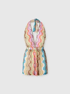 Missoni Short Jumpsuit With Printed Motif And Contrast Trims - Multicoloured
