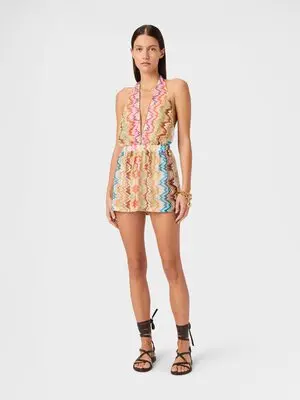 Missoni Short Jumpsuit With Printed Motif And Contrast Trims