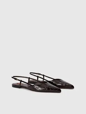Missoni Faux Crocodile Leather Patterned Slingbacks