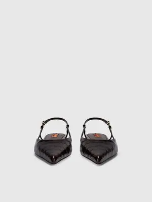 Missoni Faux Crocodile Leather Patterned Slingbacks