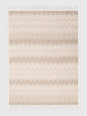 Missoni Plaid Gessetti 130x190 Cm In Wool Blend Zig Zag