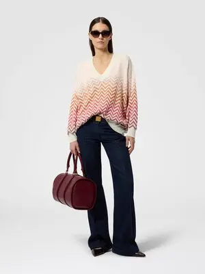 Missoni Neck Sweater - Lilac& Rust