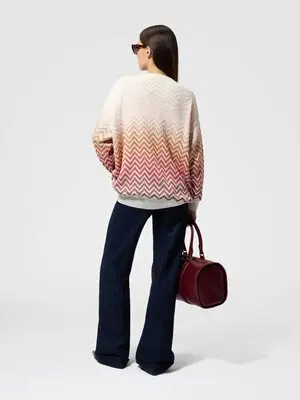 Missoni Neck Sweater - Lilac& Rust
