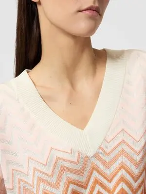Missoni Neck Sweater - Lilac& Rust