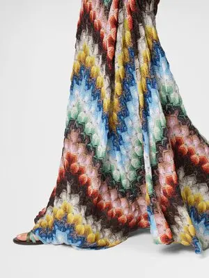 Missoni Lamé Viscose Lace Motif Maxi Dress