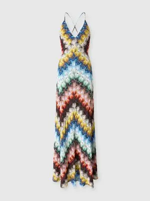 Missoni Lamé Viscose Lace Motif Maxi Dress - Multicoloured