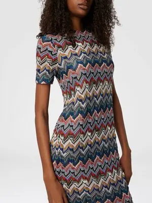 Missoni Short Dress With Half Sleeves In Embroidered Lace