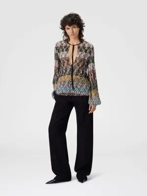 Missoni Crew Neck Blouse In Embroidered Lace