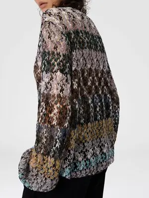 Missoni Crew Neck Blouse In Embroidered Lace