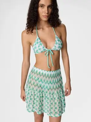Missoni Pattern Viscose Mini Skirt