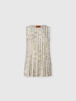 Missoni Ribbed Sequined Sleeveless Top - Multicoloured