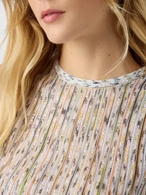 Missoni Ribbed Sequined Sleeveless Top - Multicoloured