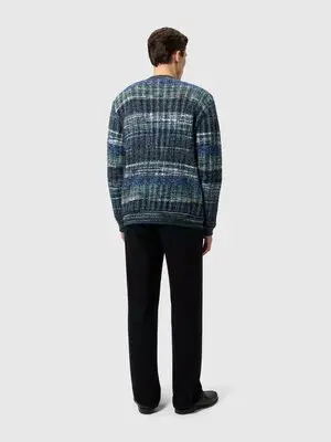 Missoni Blend Check Cardigan With Side Pockets - Dark Blue