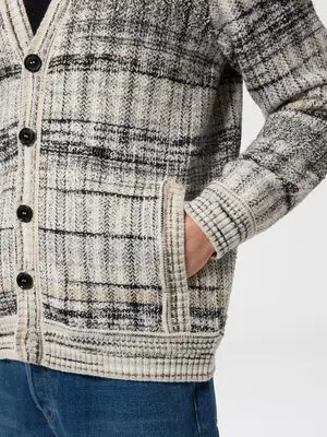 Missoni Wool-blend Check Cardigan - White