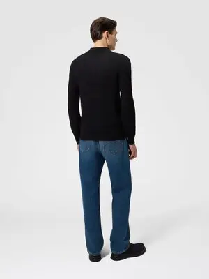 Missoni Long-sleeve Cotton And Wool Chevron Polo Shirt