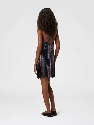 Missoni Mini Dress With Criss-cross Straps And Geometric Knit