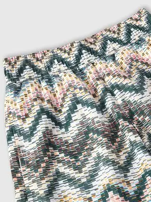Missoni Length Swim Shorts With Abstract Zig Zag Print