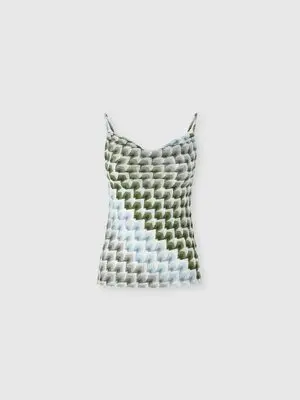 Missoni Missoni Lace Motif Draped Neckline Sleeveless Top Multicoloured