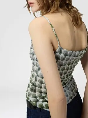 Missoni Lace Motif Draped Neckline Sleeveless Top - Multicoloured