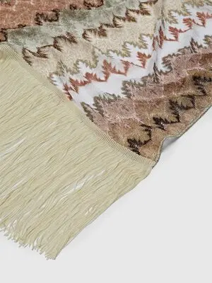 Missoni Stole In Zig Zag Lace With Fringes