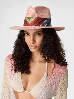 Missoni Straw Hat With Silk Ribbon