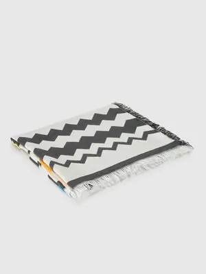 Missoni Best Fouta Bath Towel 140x180 Cm Zig Zag In Cotton - Black Multicoloured