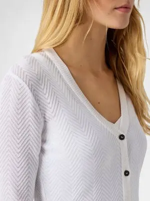 Missoni Tone-on-tone Zigzag Cotton And Viscose Cardigan