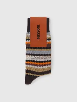 Missoni Waffle Patterned Mid-length Socks