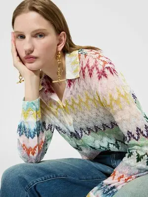 Missoni Shirt In Viscose Blend With Lace Motif