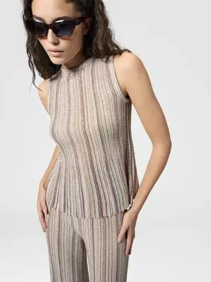 Missoni Sleeveless Ribbed Top With Sequins