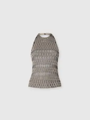 Missoni 3d Diamond Viscose Lamé Halter Top