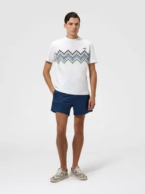 Missoni Cotton Crewneck T-shirt With Logo Lettering