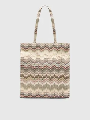 Missoni Viscose Shopper Bag - Beige
