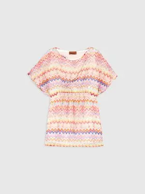Missoni Short Dress In Cotton And Silk Blend