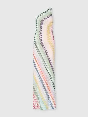 Missoni One-shoulder Chevron Lamé Viscose Maxi Dress