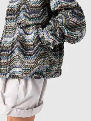 Missoni Oversized Jacket In Wool Blend Zig Zag