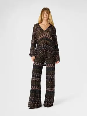 Missoni Viscose Lamé Blouse With Arabesque Motif