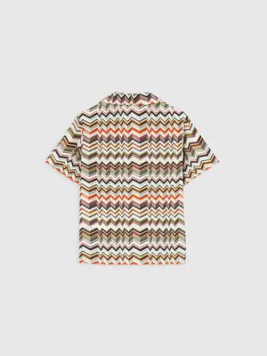 Missoni Pure Cotton Shirt With Zig Zag Motif