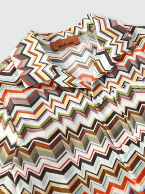 Missoni Pure Cotton Shirt With Zig Zag Motif