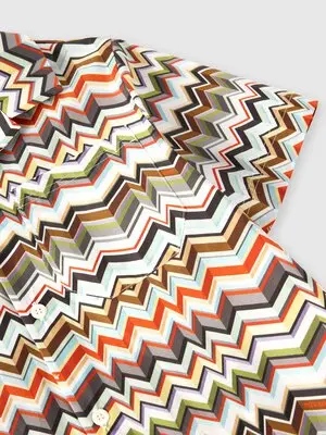 Missoni Pure Cotton Shirt With Zig Zag Motif