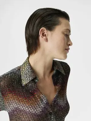 Missoni Mixed Viscose Lamé Shirt With Sequins