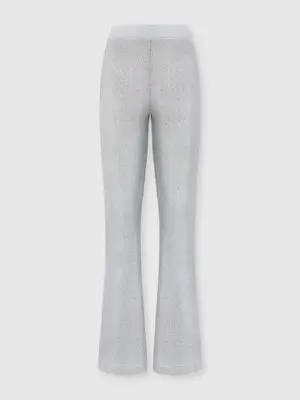 Missoni Lamé Fabric Flare Trousers - Light Blue