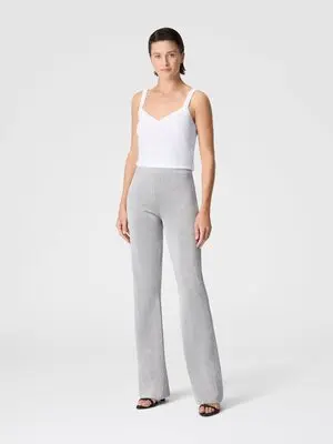 Missoni Lamé Fabric Flare Trousers - Light Blue