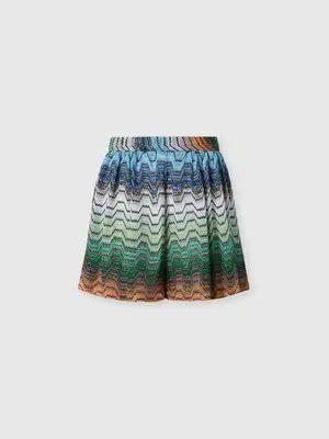 Missoni Missoni Zig Zag Motif Viscose Lamé Shorts Multicoloured