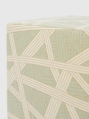 Missoni Nastri 40x40x40 Cm Footstool Cube With Contrasting Stitching