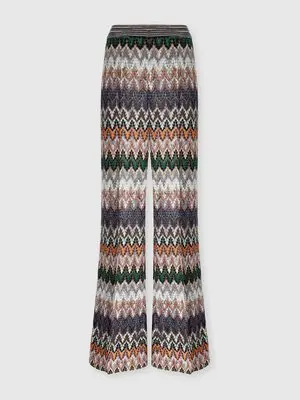 Missoni Wide Leg Trousers With Lace Motif - Multicoloured