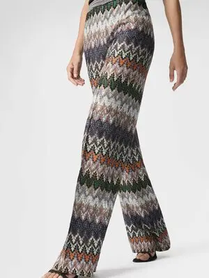 Missoni Wide Leg Trousers With Lace Motif